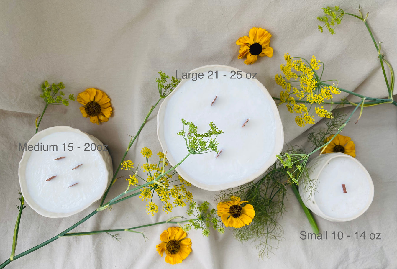 Garden Candle - Medium cream – Nickyyorkeceramics